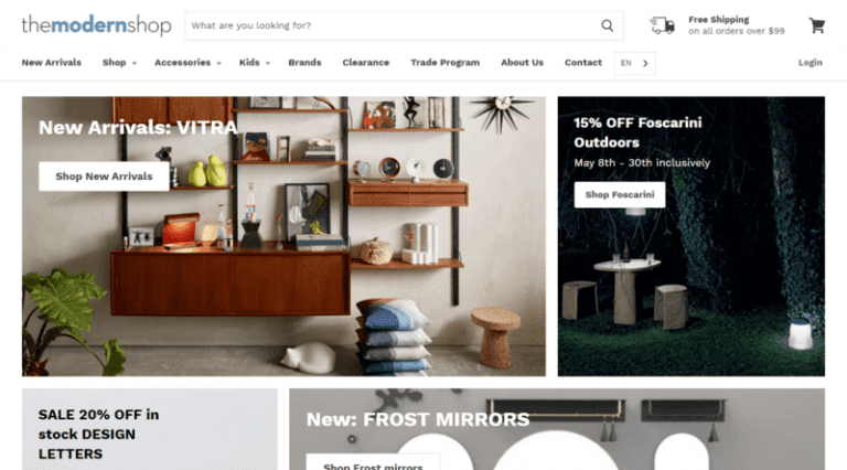 Ejemplos de tiendas Shopify 🥇 20 eCommerce de éxito