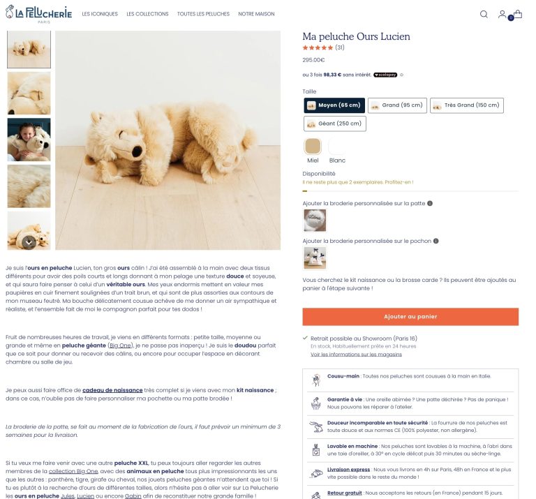 Exemple fiche produit eCommerce | Doofinder