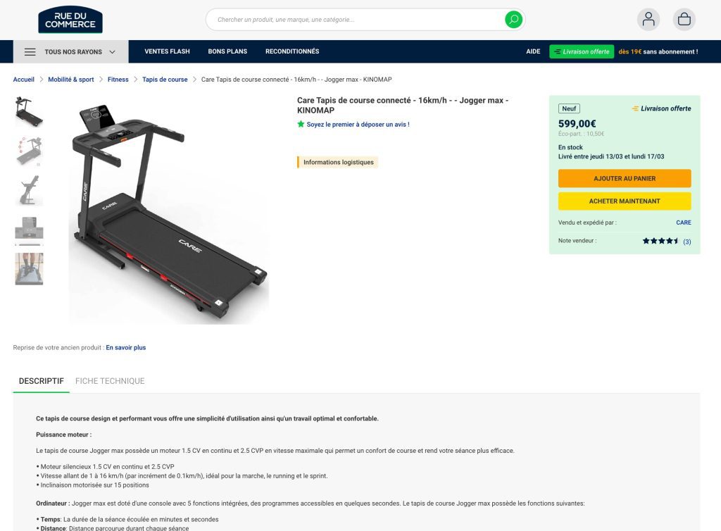 Exemple fiche produit eCommerce | Doofinder
